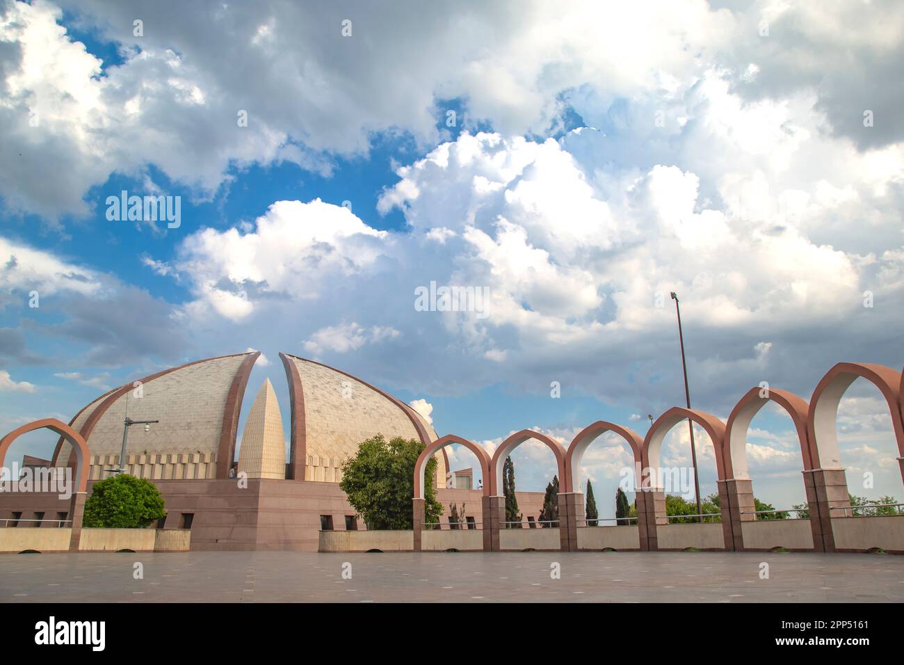 Stunning cloudy back View of Pakistan Monument at the heart of ...