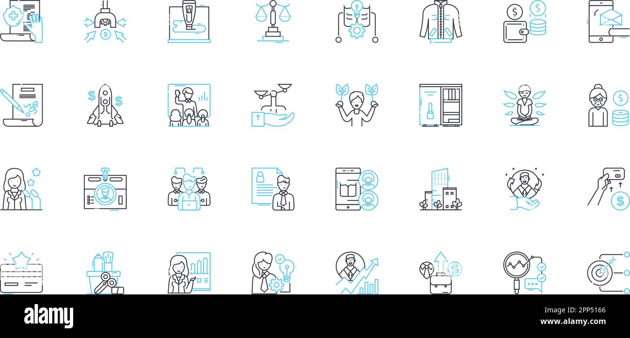 Executive Search linear icons set. Recruitment, Talent, Headhunting ...