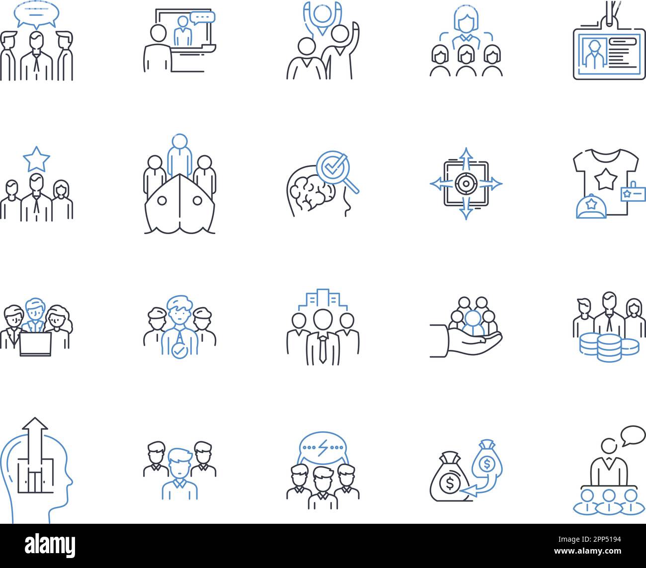 Unified front line icons collection. Collaboration, Solidarity ...