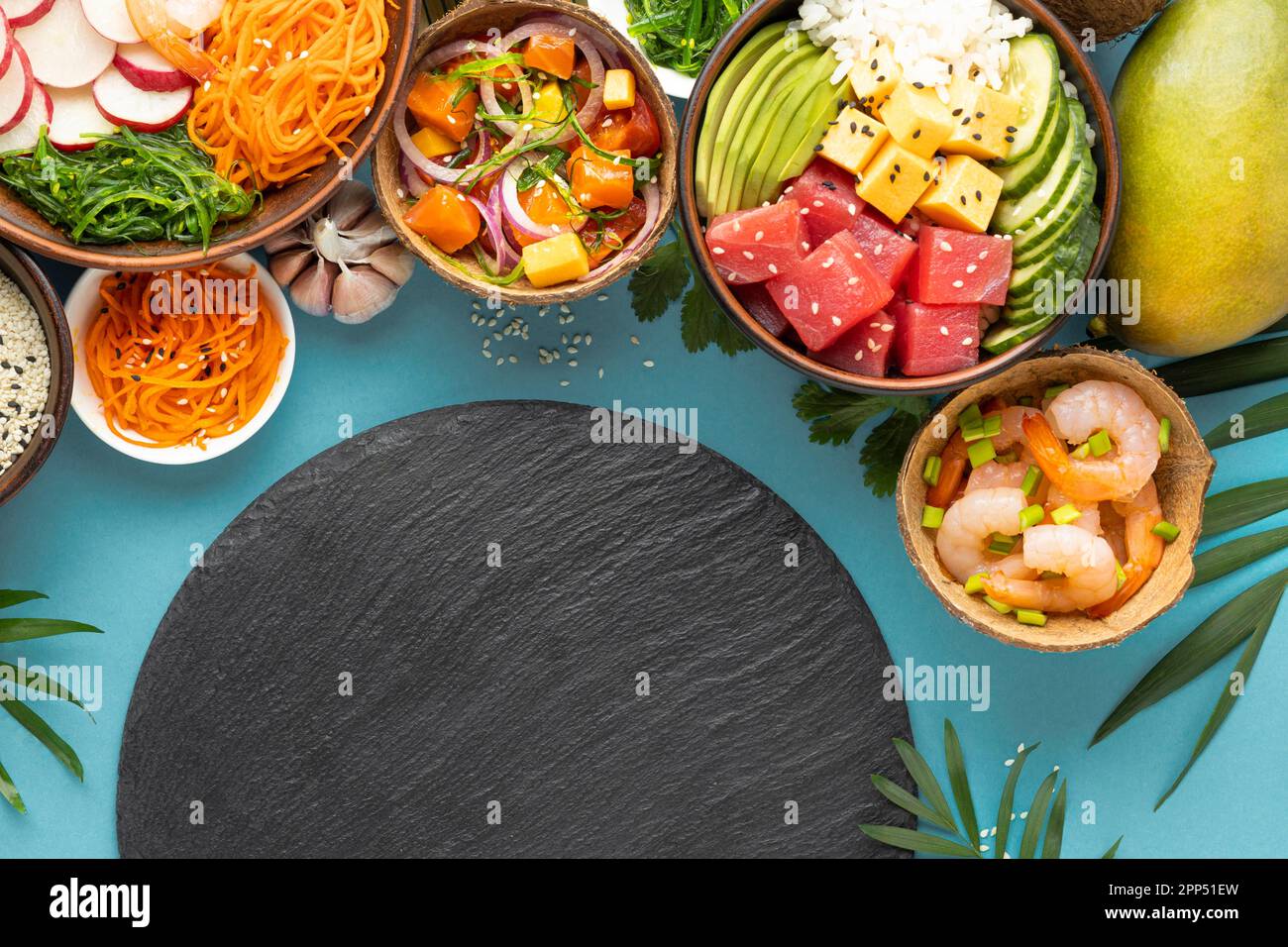 Food concept poke bowl hi-res stock photography and images - Alamy