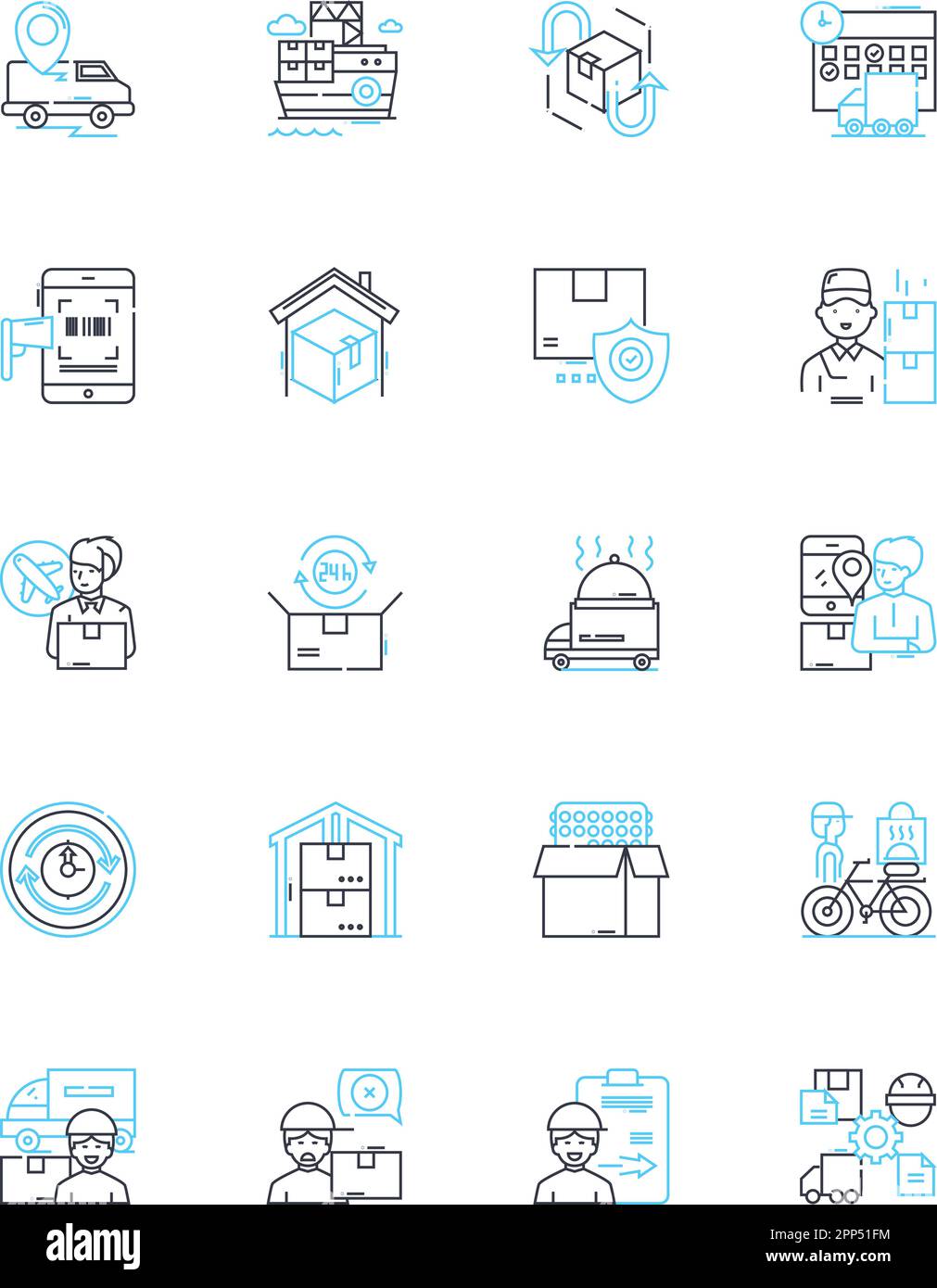 Stockpile depot linear icons set. Stockpile, Depot, Inventory ...