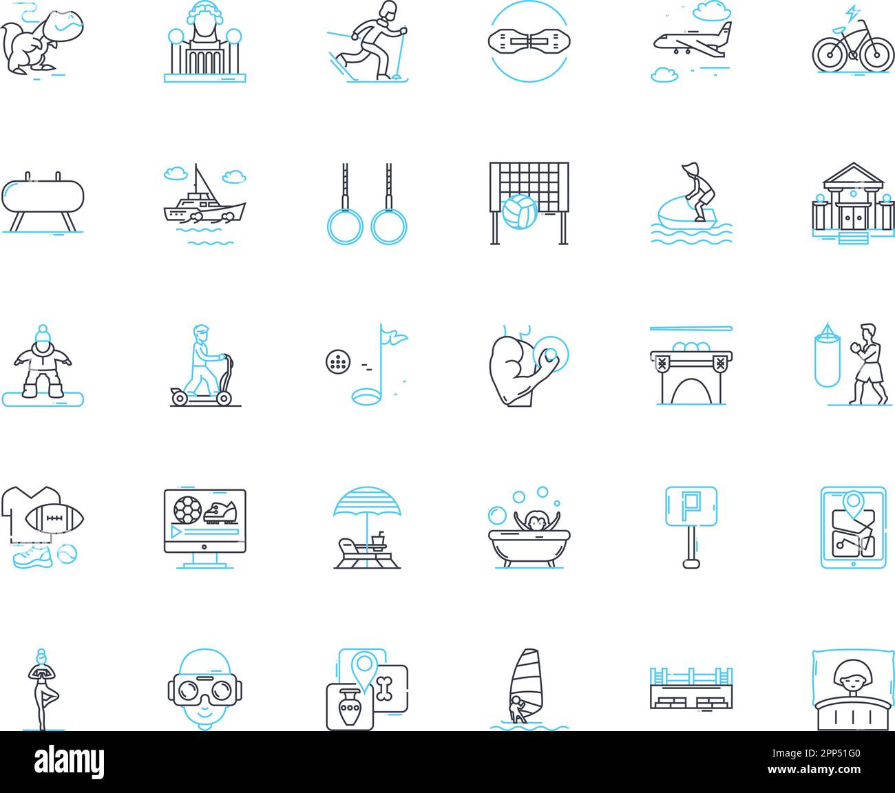 Clean routine linear icons set. Scrubbing, Disinfecting, Sanitizing ...