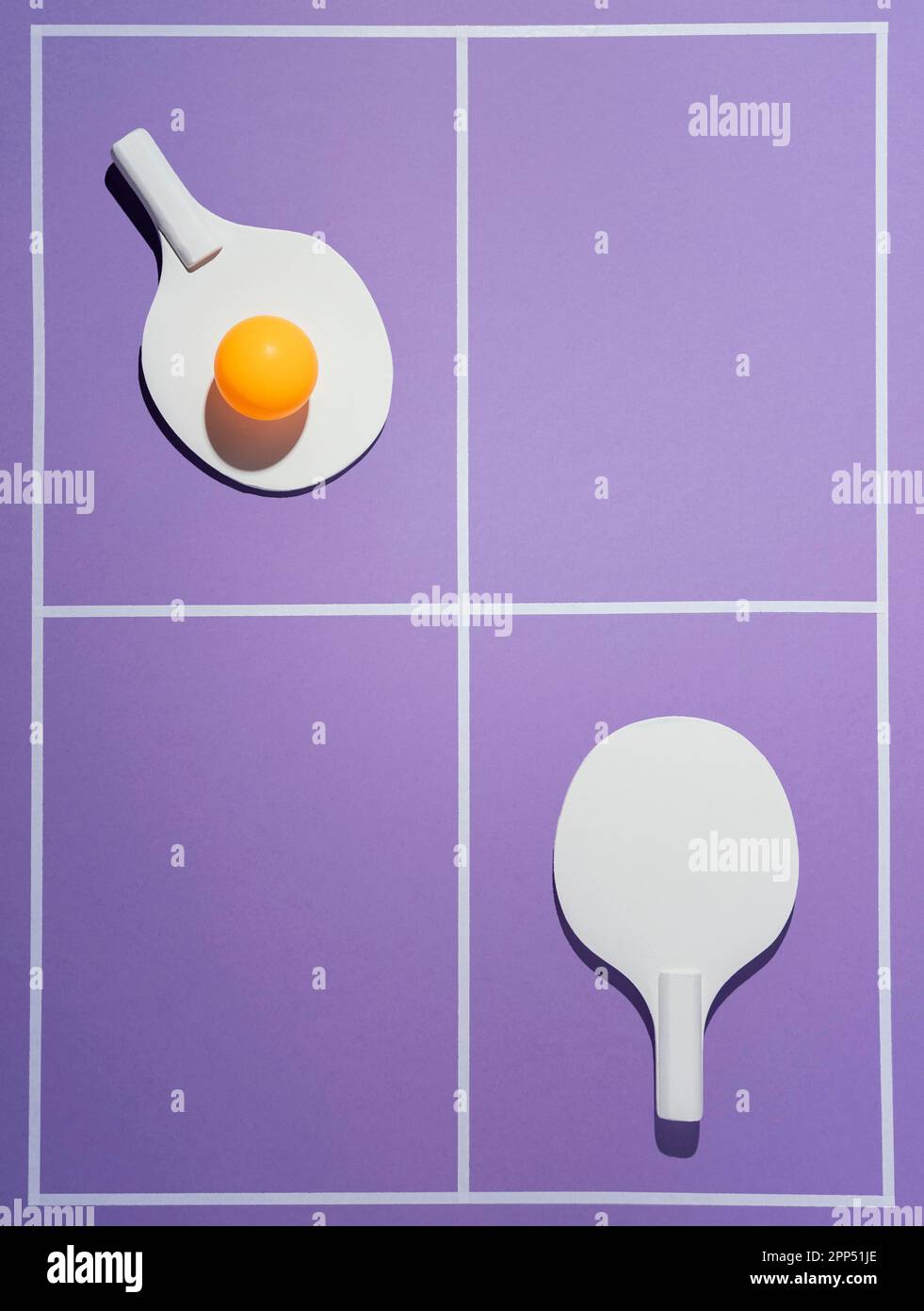 Top view badminton paddles ball Stock Photo - Alamy