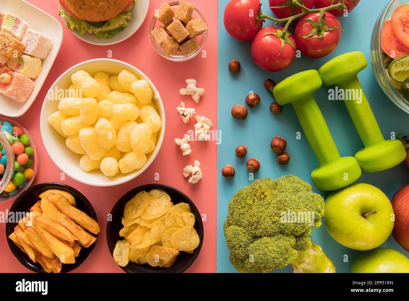 Healthy and unhealthy menu hi-res stock photography and images - Alamy