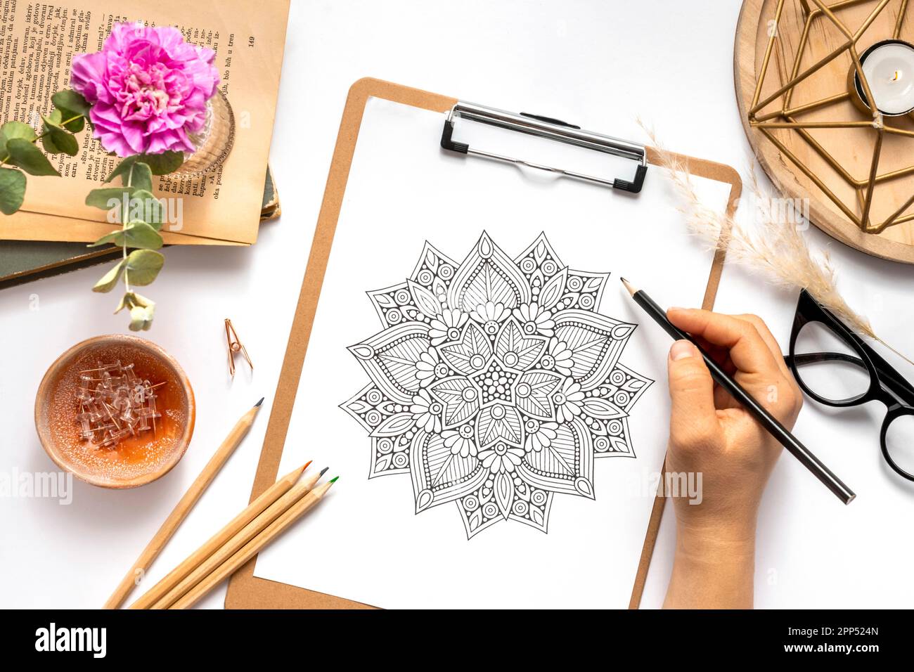 Beautiful mandala design concept Stock Photo - Alamy