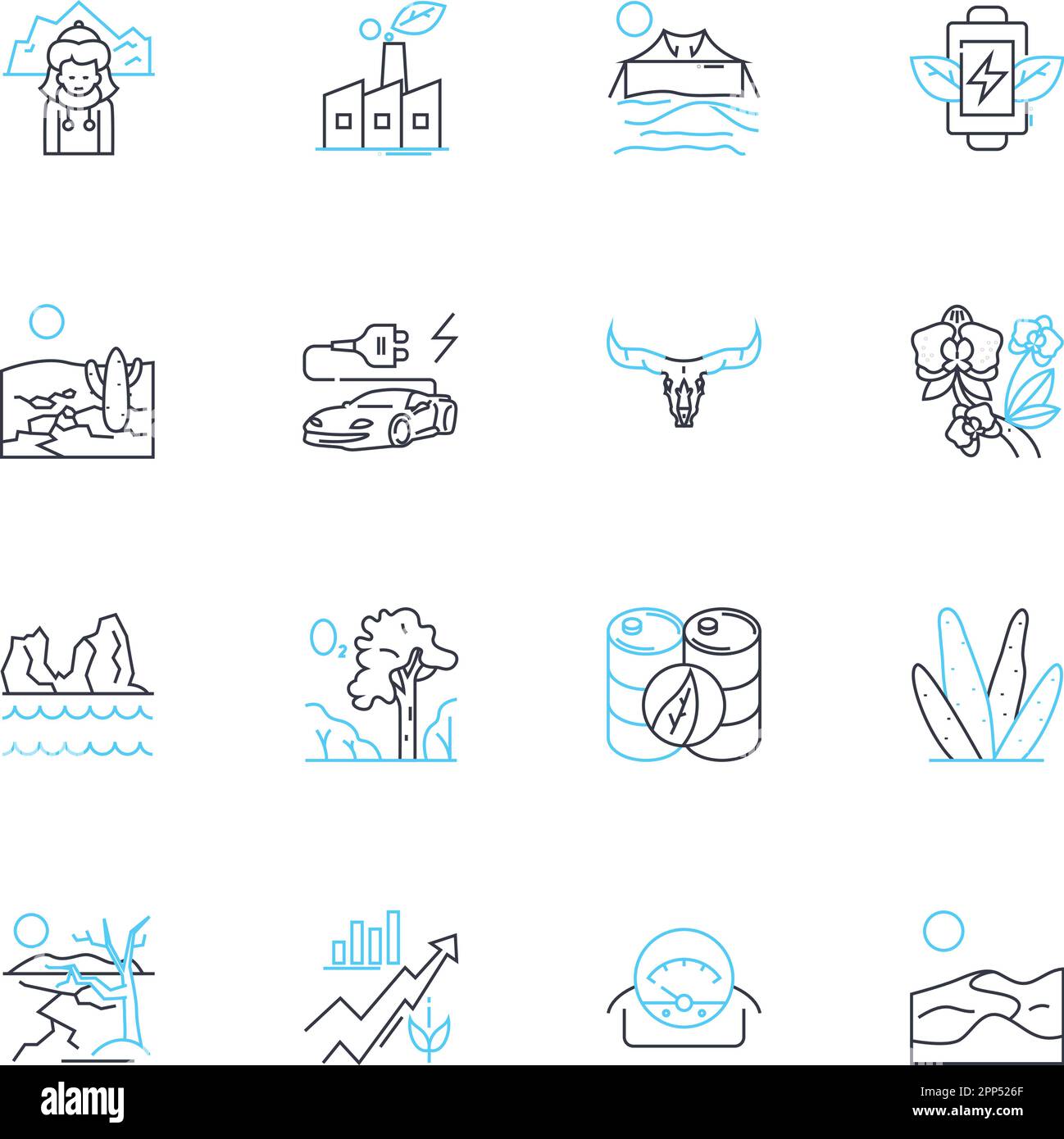 Sustainable linear icons set. Renewable, Ecofriendly, Recyclable ...