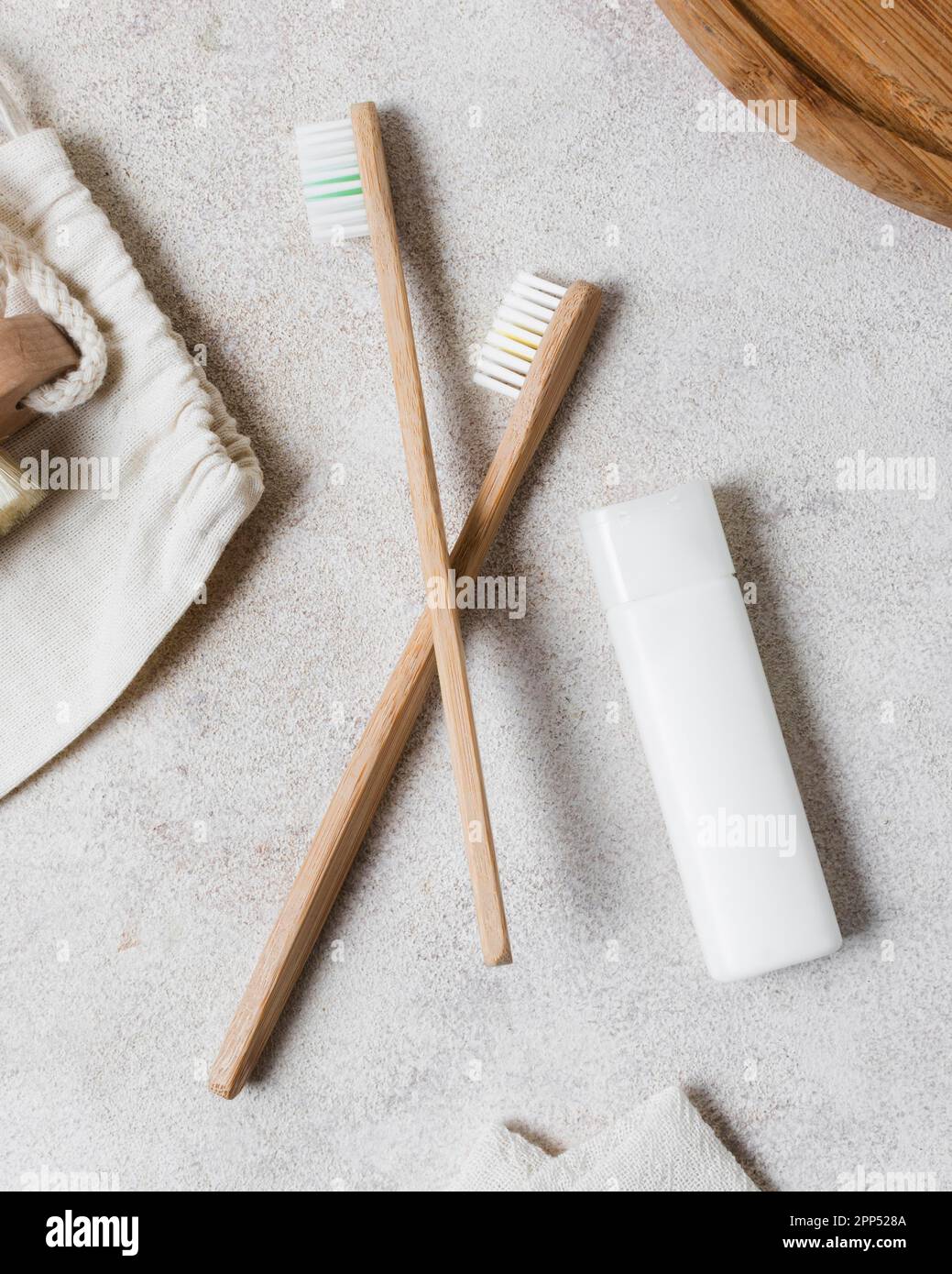 Spa composition healthy lifestyle natural toothbrushes Stock Photo - Alamy