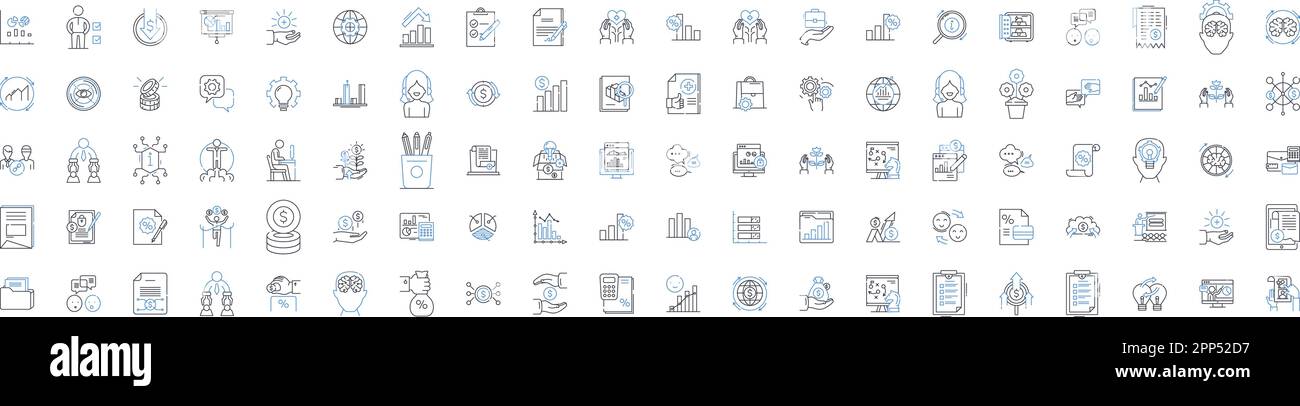 Asset Management Line Icons Collection Inventory Capital Portfolio Tracking Preservation