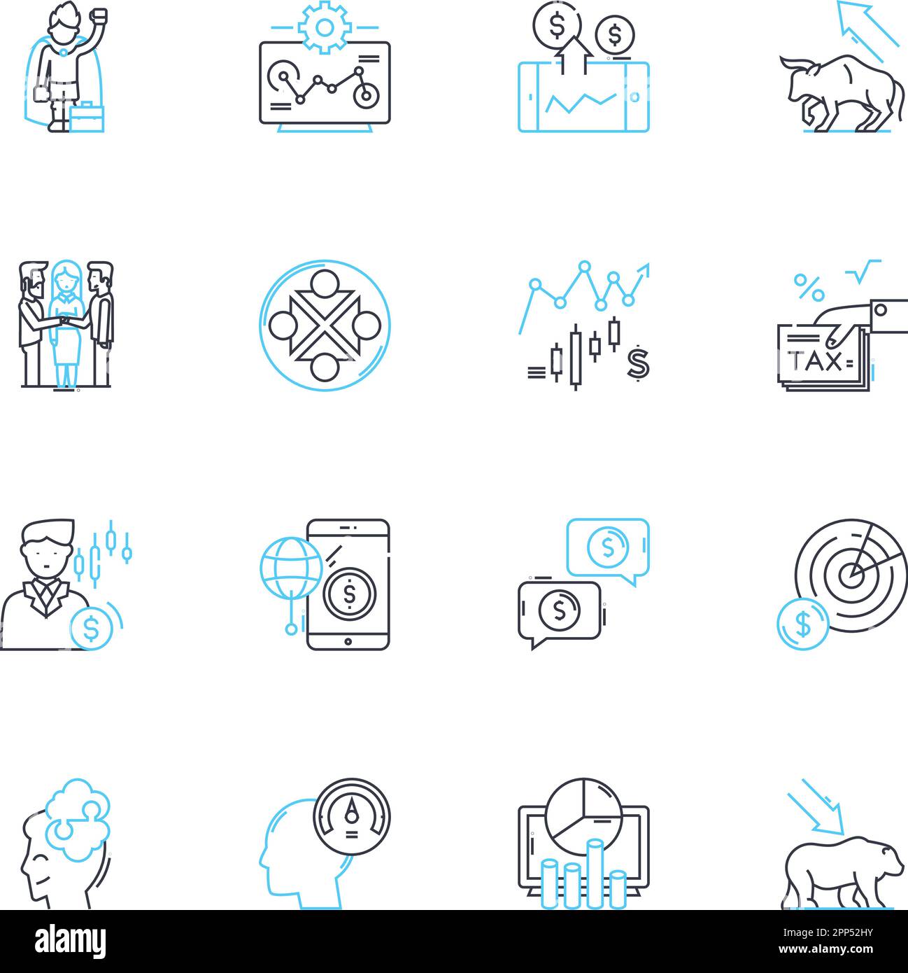 Budget advising linear icons set. Frugal, My-saving, Wise, Practical ...