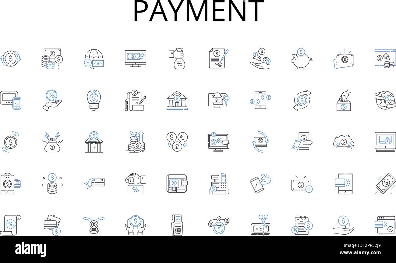 Payment line icons collection. Revenue, Income, Returns, Earnings, Gain ...