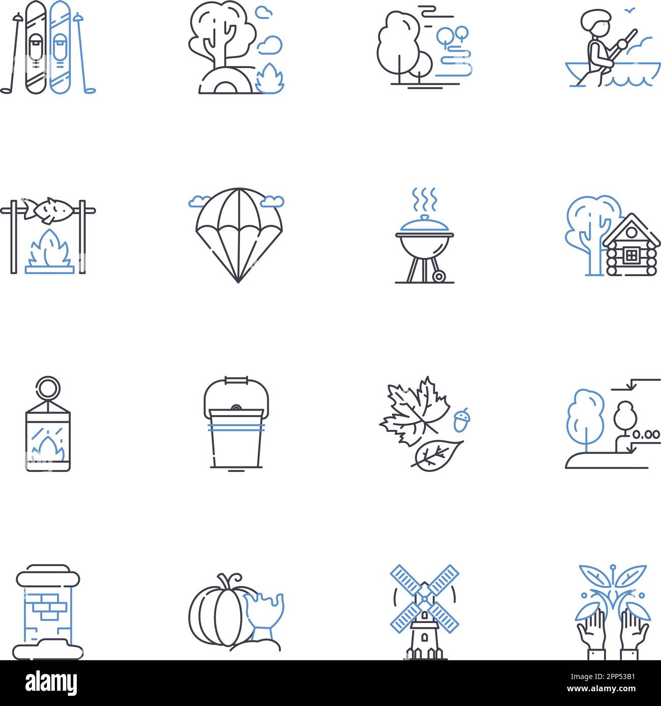 Communal village line icons collection. Community, Sharing ...