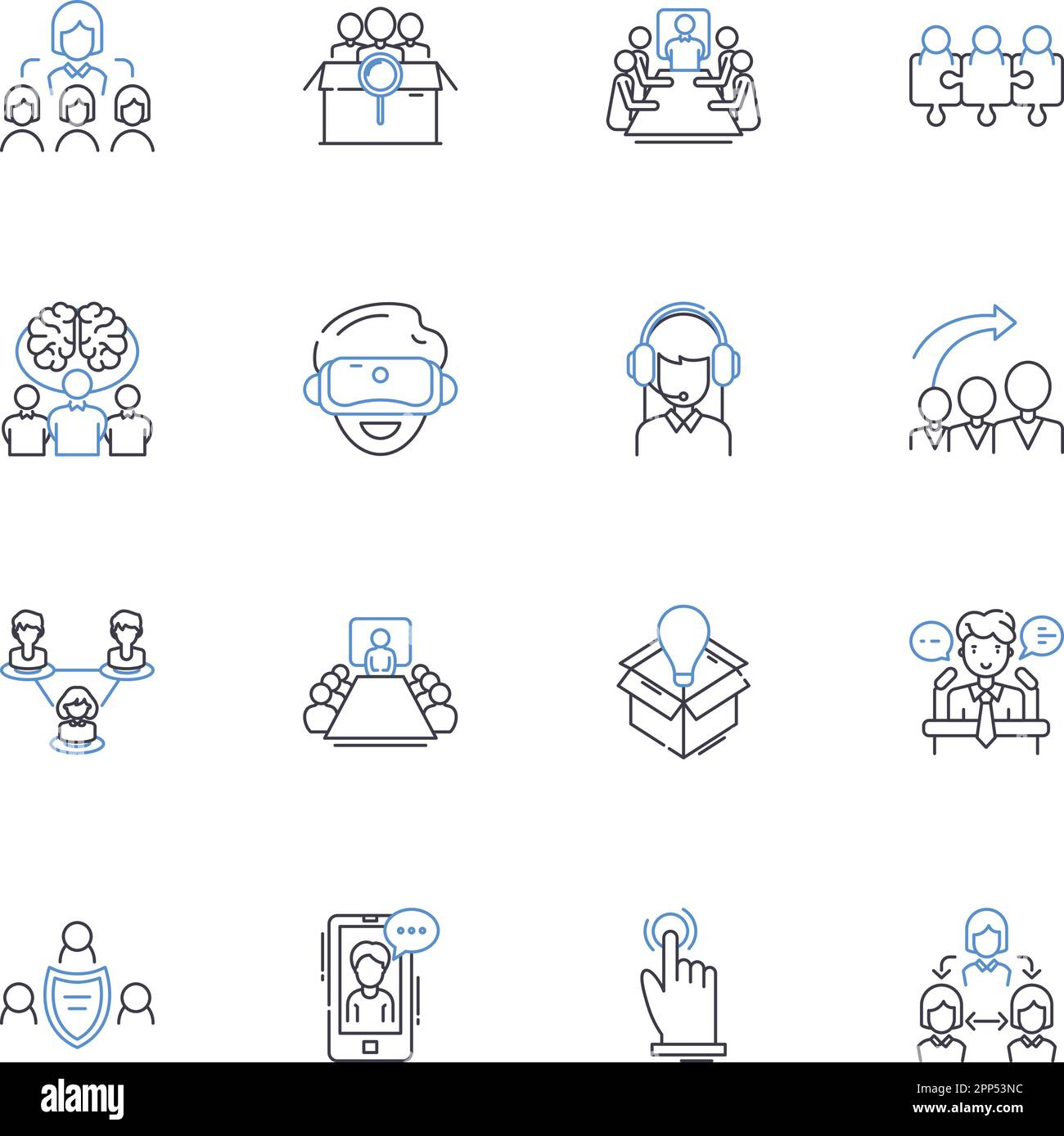 Economic Development line icons collection. Prosperity, Growth ...