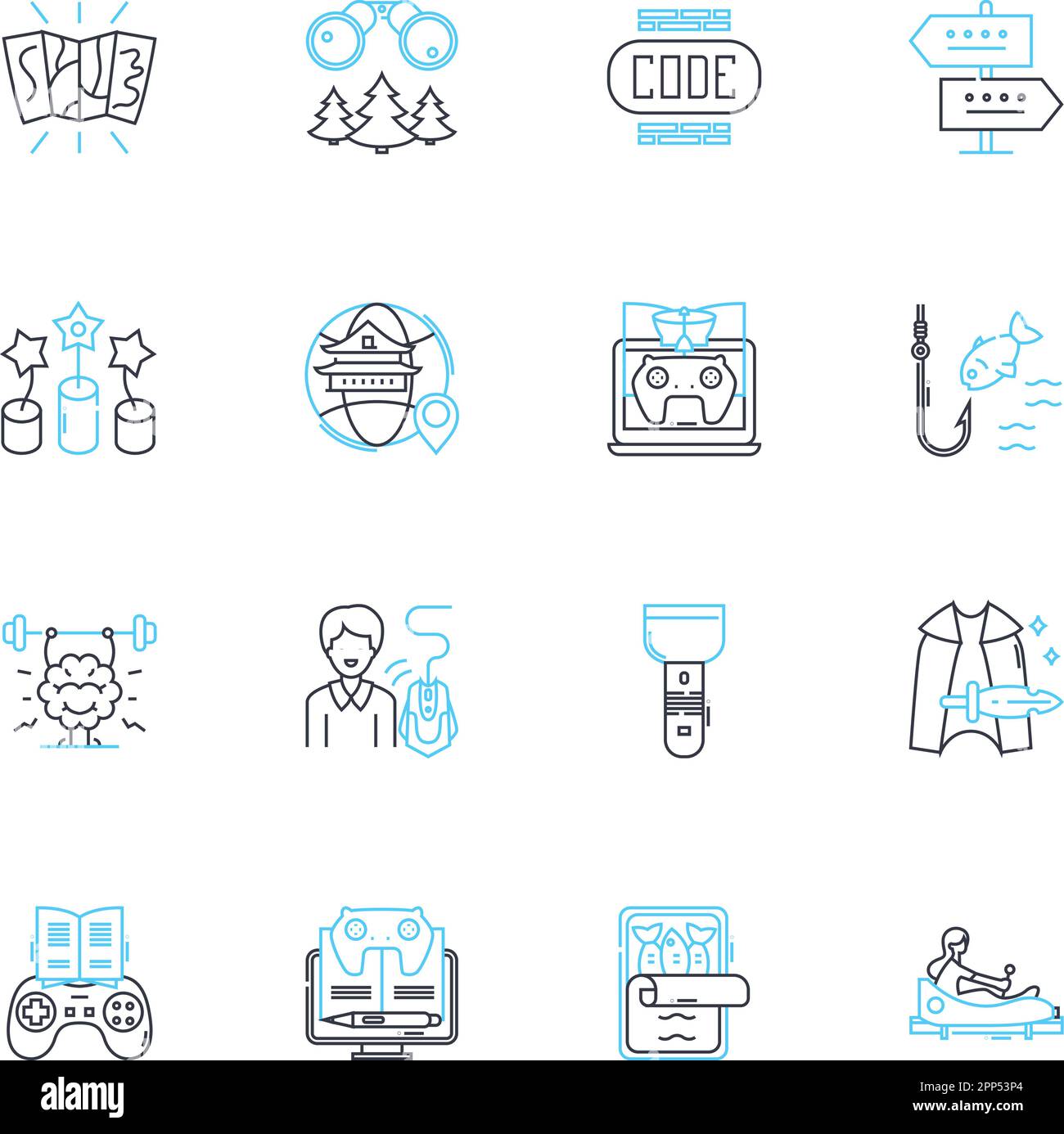 Telecommuting option linear icons set. Flexibility, Remote, Work-from ...