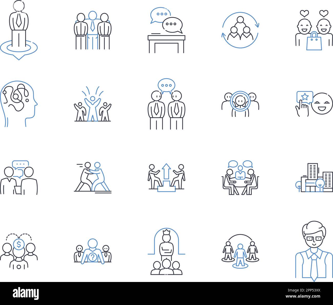 Digital seminar line icons collection. Webinar, Virtual, Online, Cyber ...
