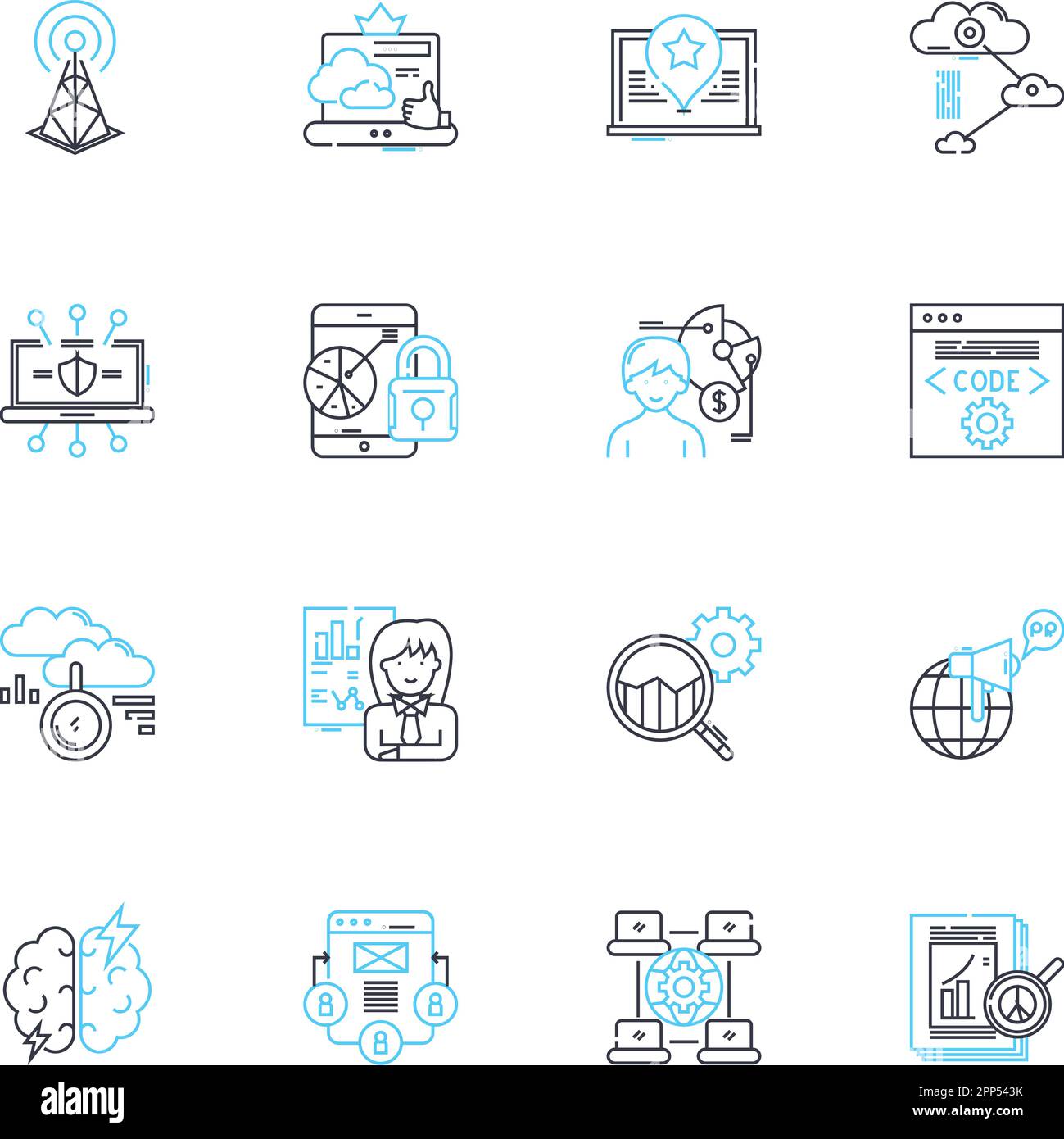 Social media analysis linear icons set. Engagement, Metrics, Sentiment ... Social media analysis linear icons set. Engagement, Metrics, Sentiment ...