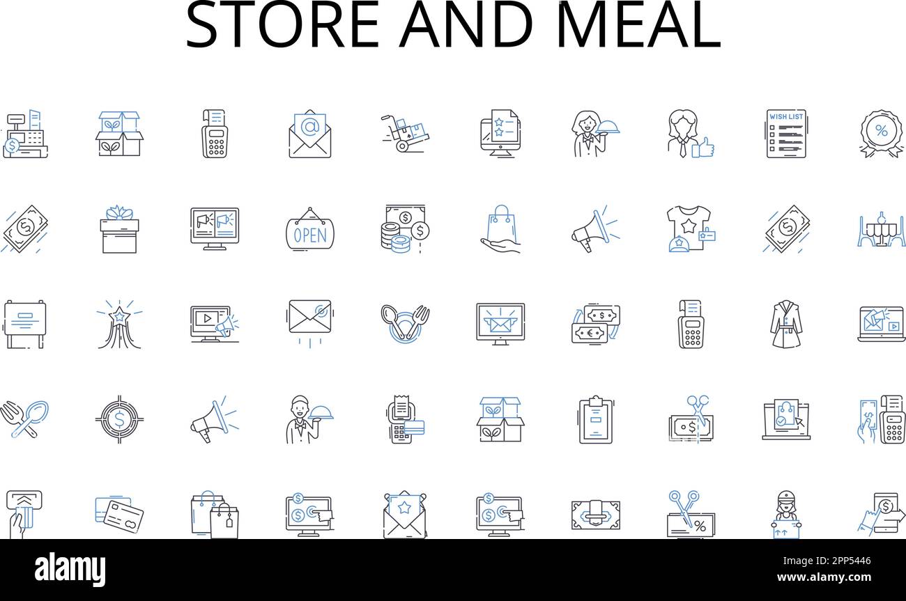 Store and meal line icons collection. Diplomacy, Leadership, Governance ...