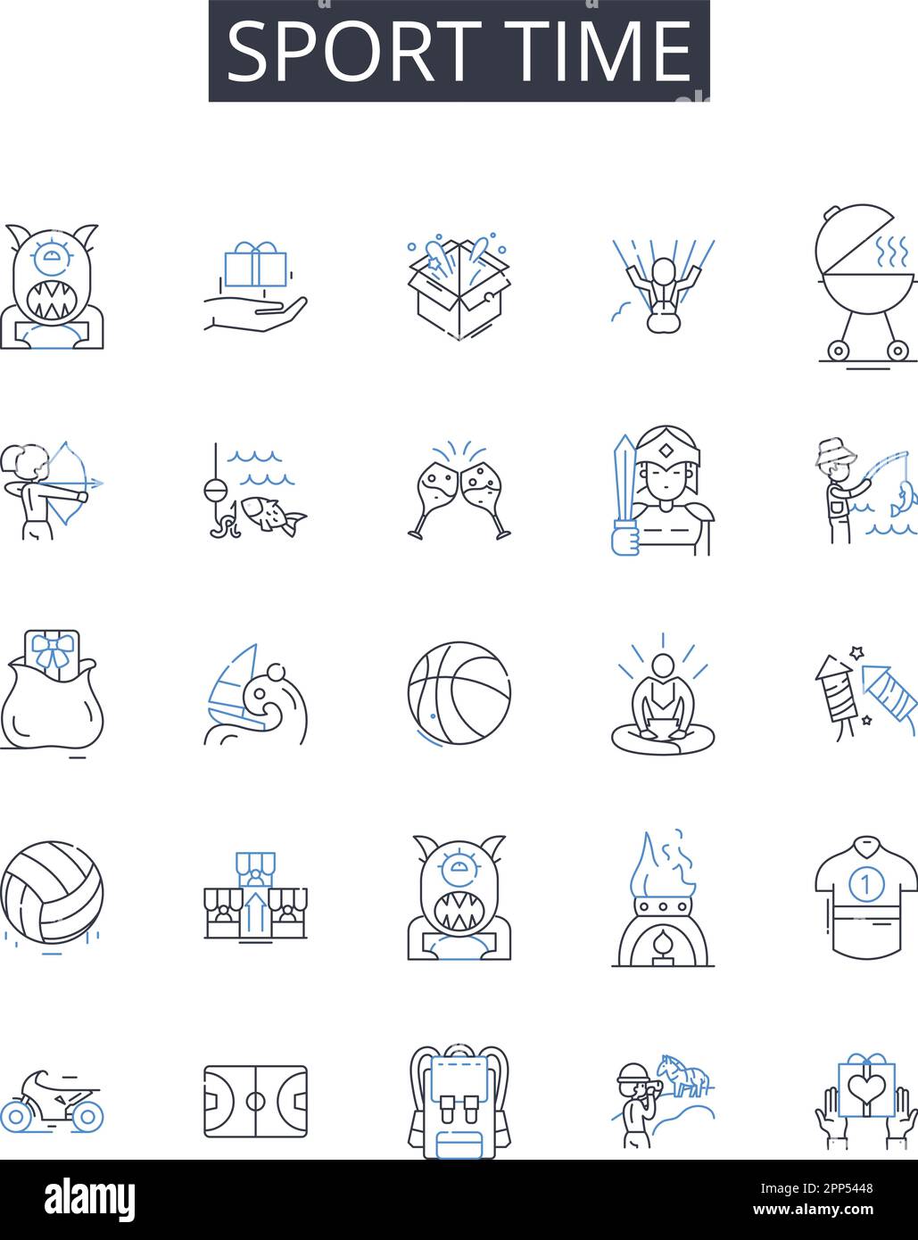 Sport time line icons collection. unique, distinguishable, exclusive ...