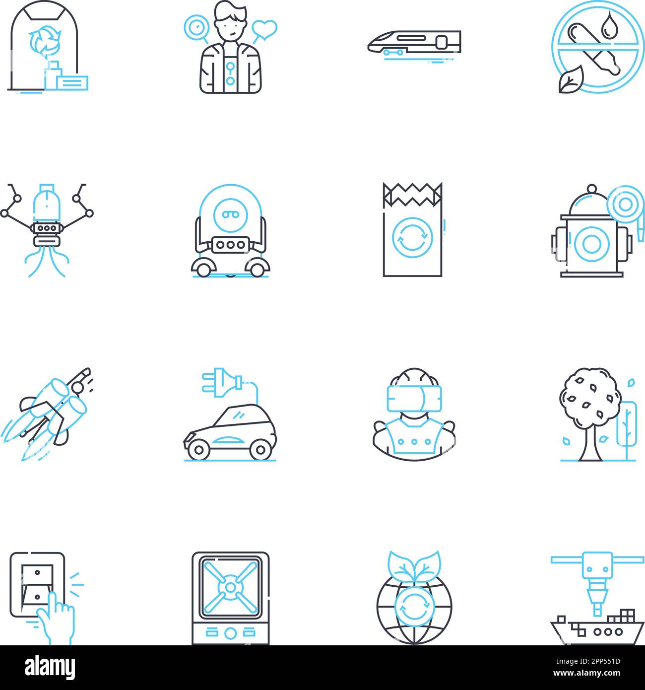 Multinational commerce linear icons set. Globalization, Trade ...