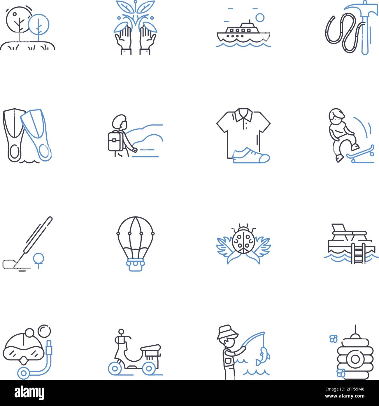 Excursion line icons collection. Adventure, Exploration, Journey ...