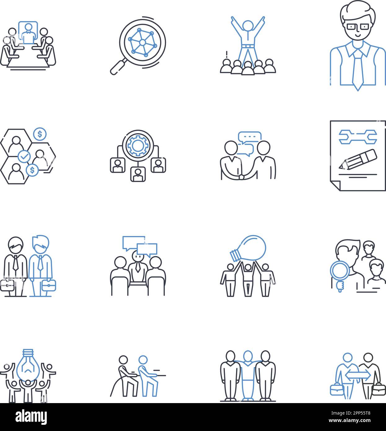 Economic fairness line icons collection. Equality, Equity, Justice ...