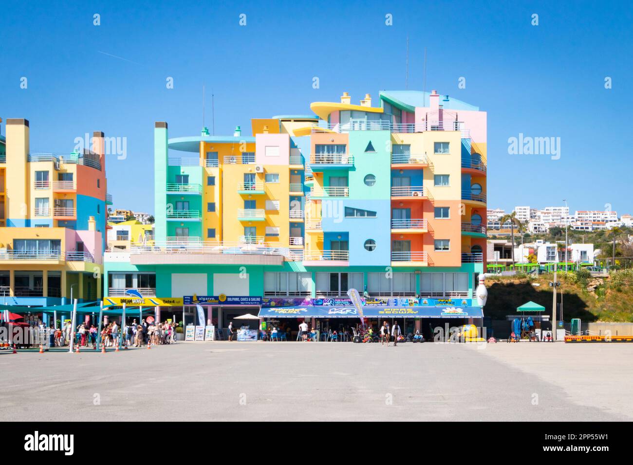 colourful multi-coloured art deco inspired apartments, Alameda da Orada ...