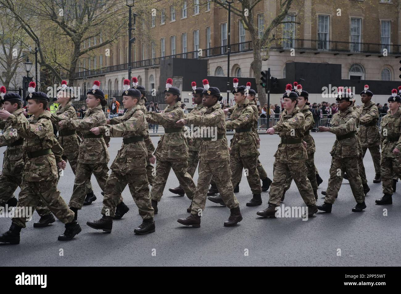 London, UK. 22nd Apr, 2023. St George's Day was marked with a military ...