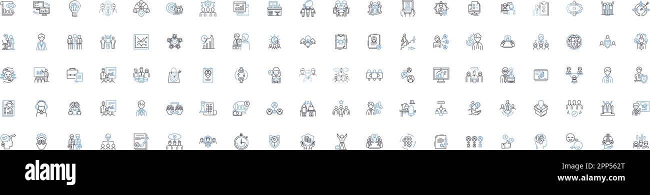 Supervisor line icons collection. Management, Leadership, Direction ...