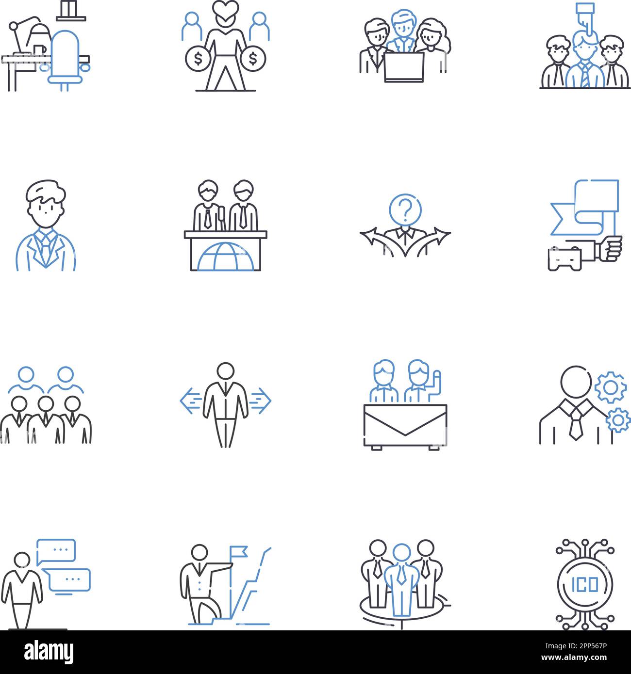 Labor mates line icons collection. Cooperation, Comradeship, Teamwork ...