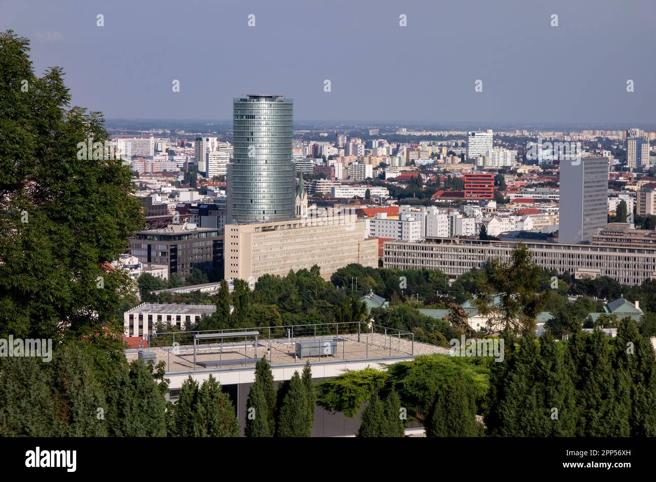 BRATISLAVA, SLOVAKIA - SEPTEMBER 9, 2014: Landscape of Bratislava ...