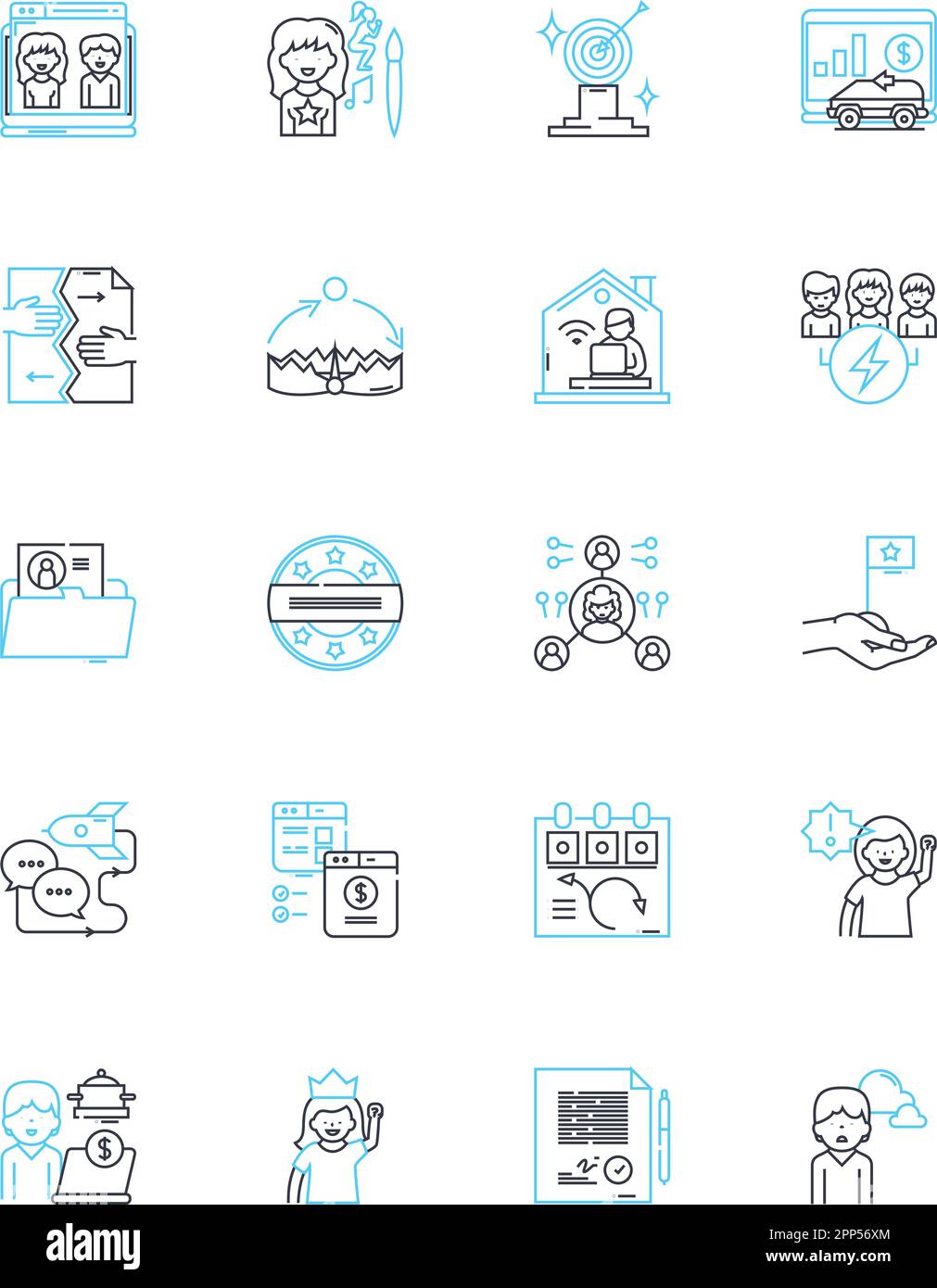 Outlying station linear icons set. Remote, Isolated, Rural, Distant ...