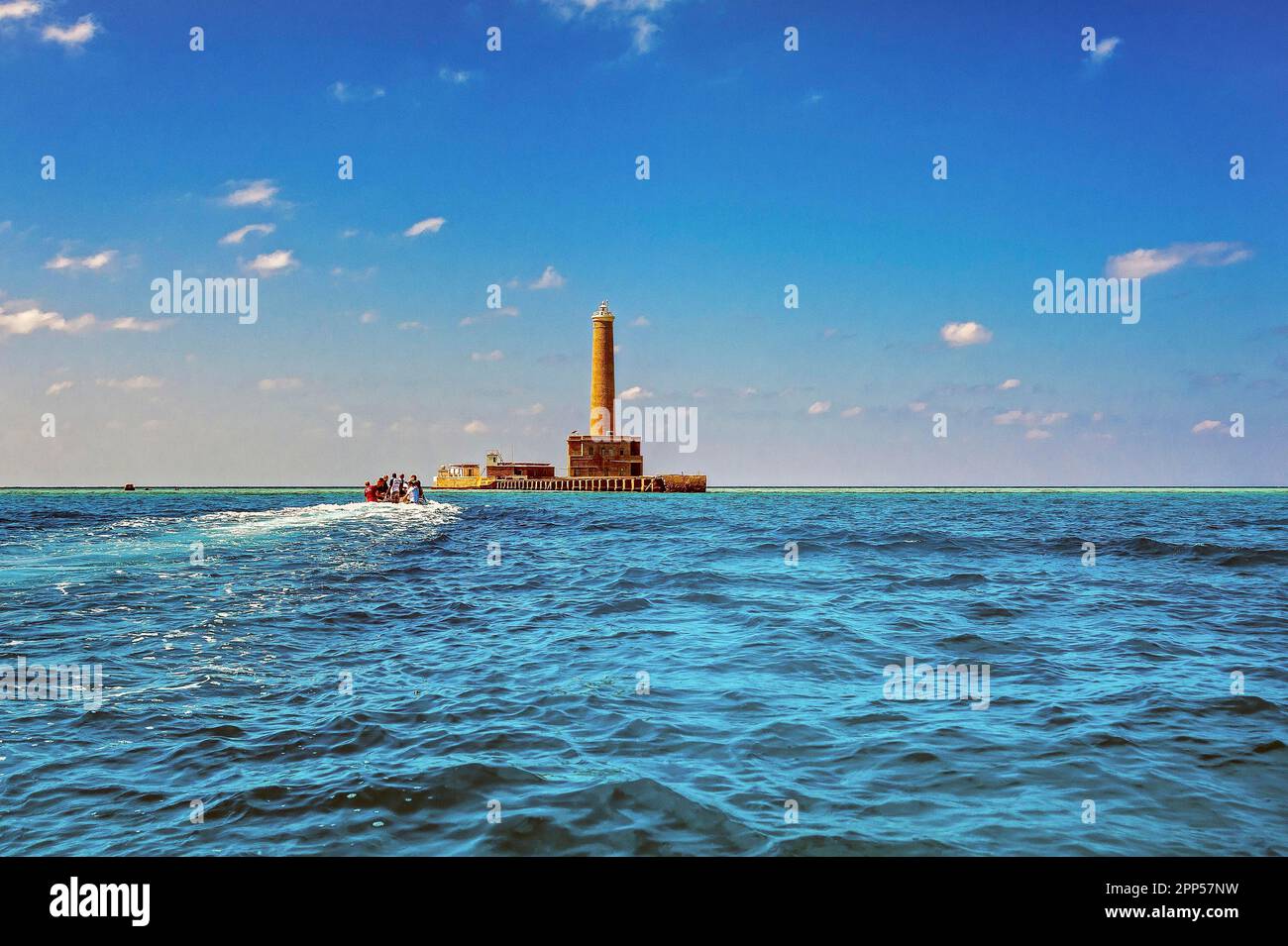 The Lighthouse on Sanganeb Reef, National Park near Port Sudan, Unesco ...