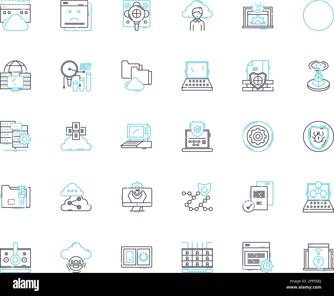 Cloud probability linear icons set. Chance, Forecast, Possibility ... Cloud probability linear icons set. Chance, Forecast, Possibility ...