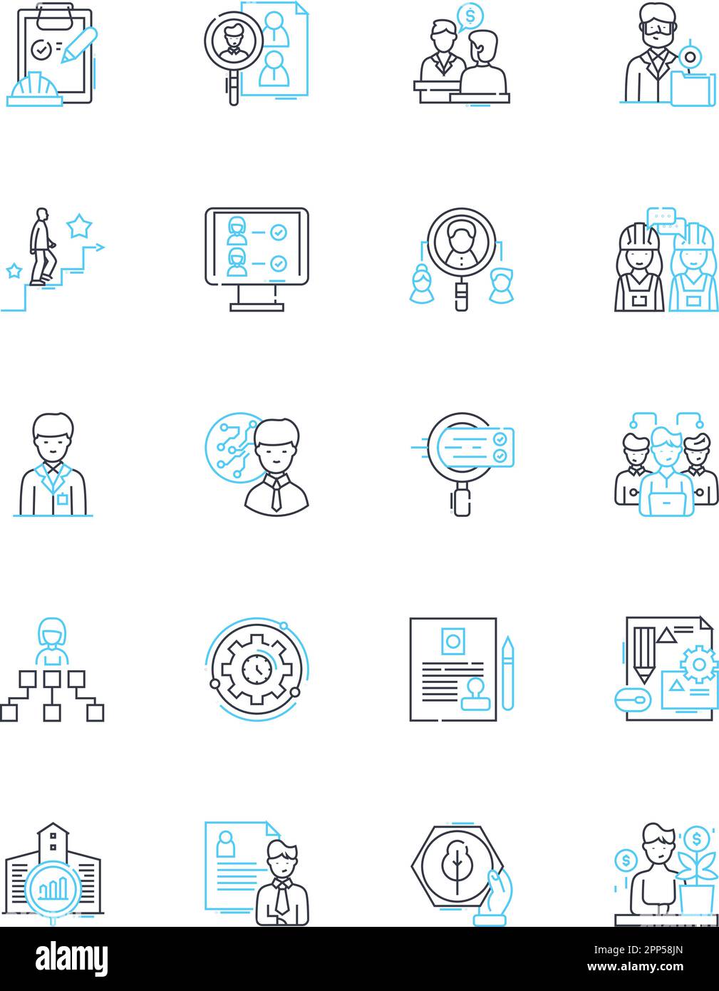Physical prowess linear icons set. Strength, Agility, Athleticism ... Physical prowess linear icons set. Strength, Agility, Athleticism ...
