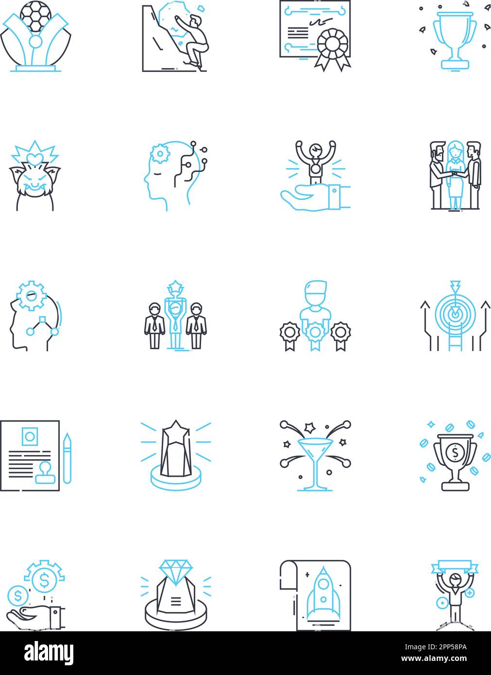 Testing Stage Linear Icons Set Quality Assurance Validation