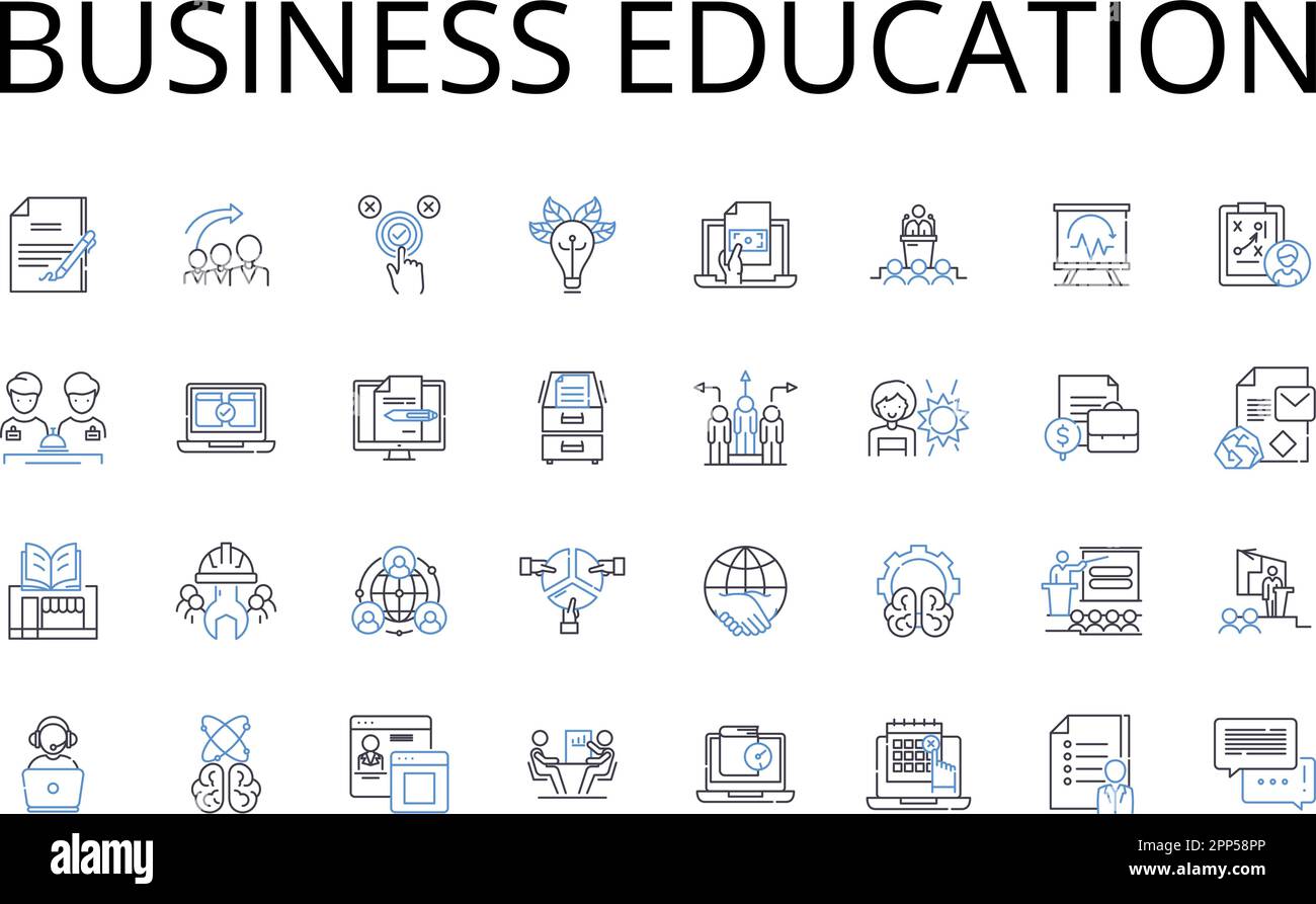 Business education line icons collection. Entrepreneurship education ... Business education line icons collection. Entrepreneurship education ...