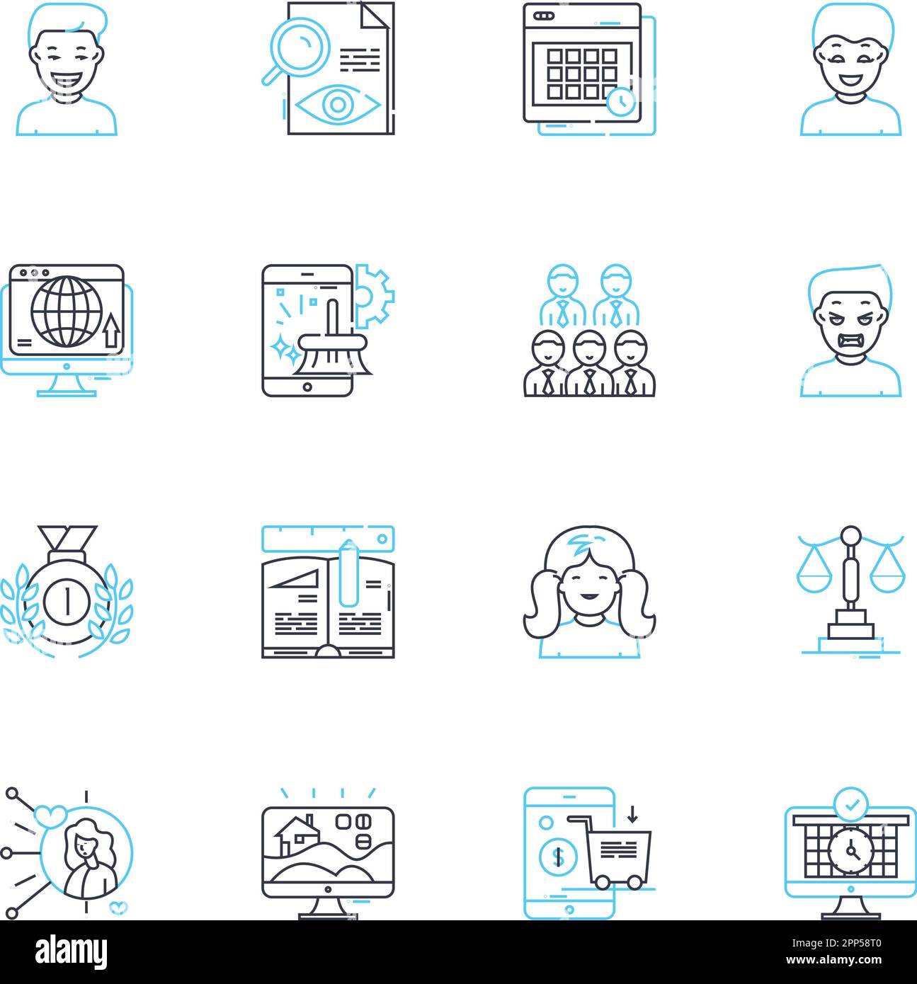 Assembly partners linear icons set. Collaboration, Integration ...