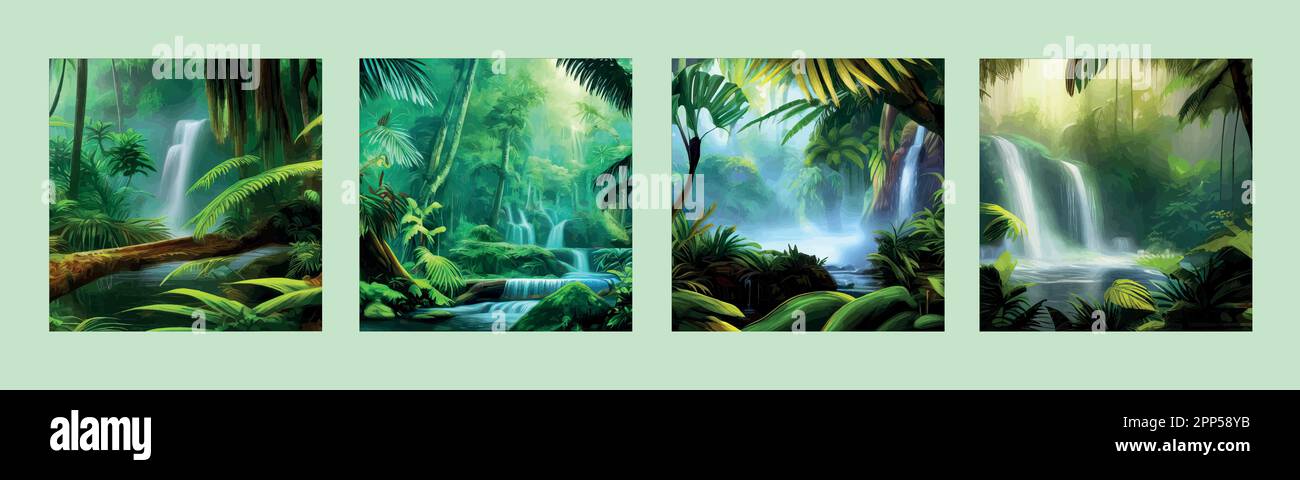 Amazonian palm tree Stock Vector Images - Alamy