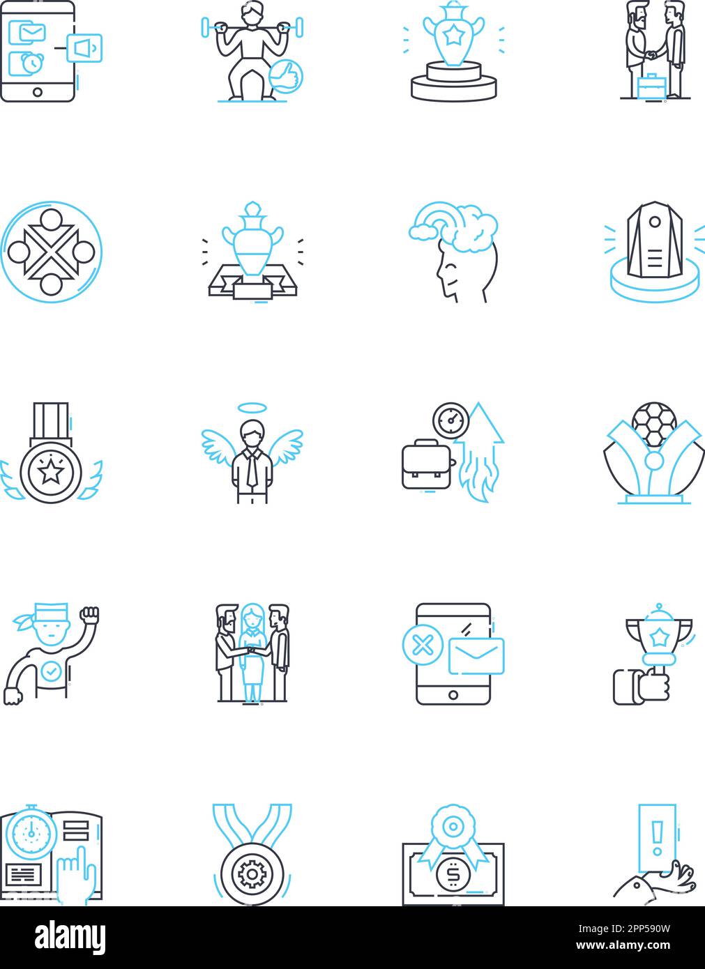 Career Counseling linear icons set. Guidance, Path, Development ...