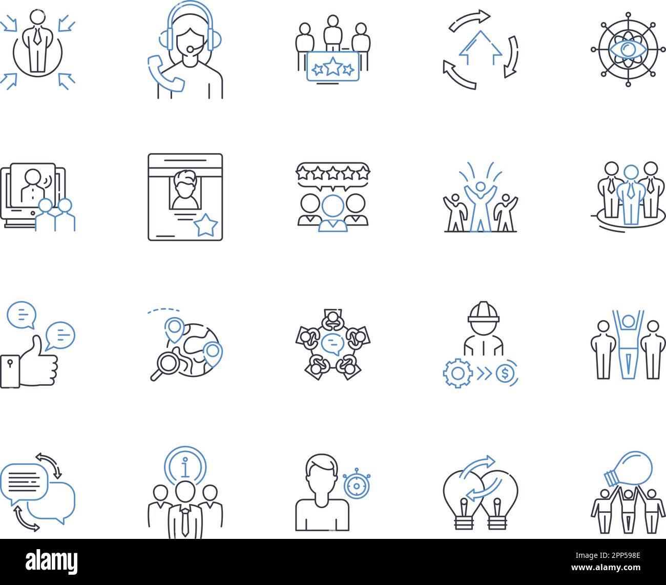 Partnership circle line icons collection. Alliance, Collaboration ...