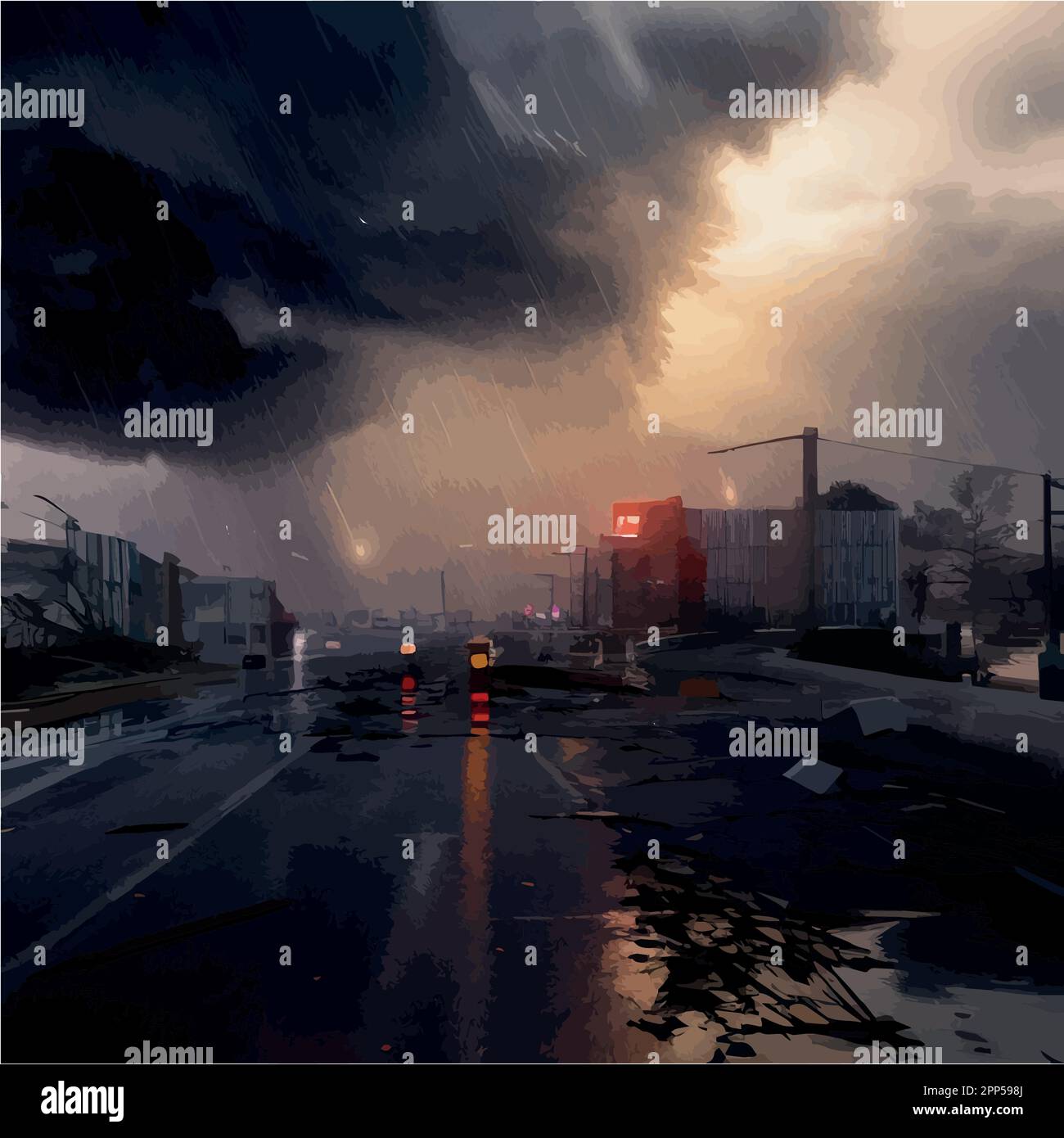 Earthquake damage building debris Stock Vector Images - Alamy