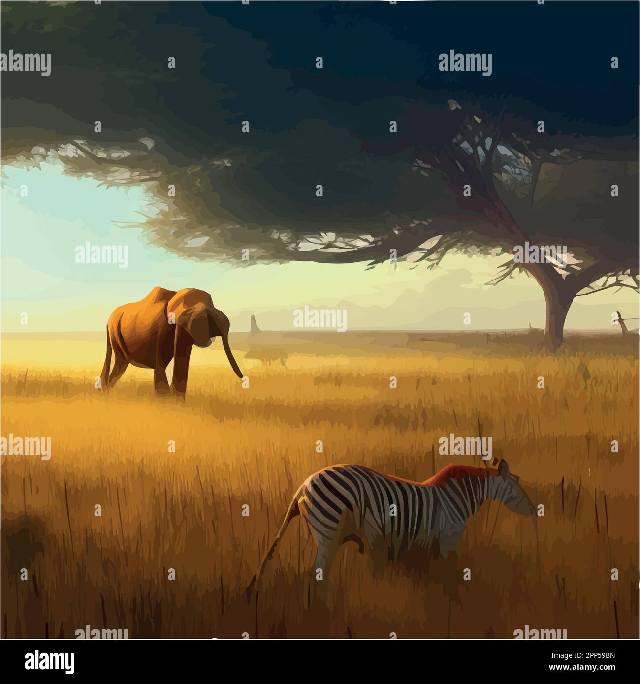 South africa landscape countryside country Stock Vector Images - Alamy