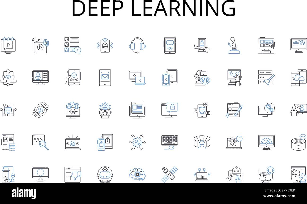 Deep Learning Line Icons Collection Remodeling Construction