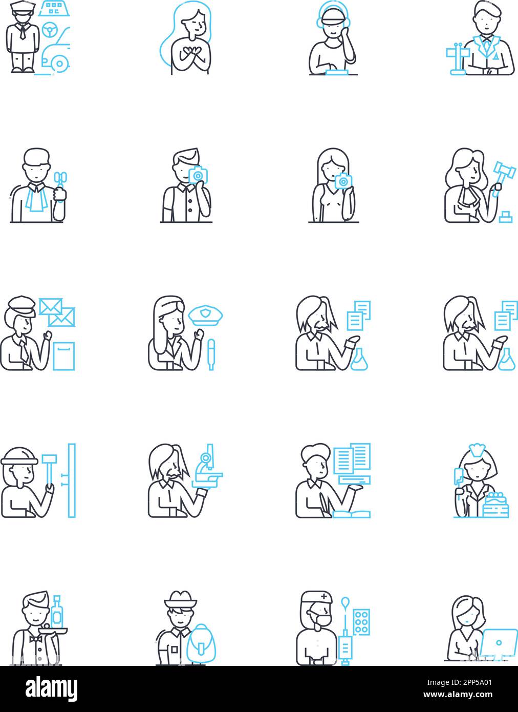 Entrepreneurial visions linear icons set. Innovation, Creativity ...