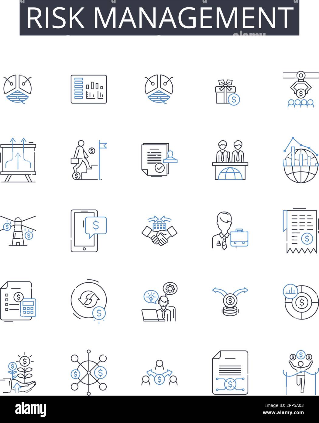 Risk management line icons collection. Sustainability, Conservation ...