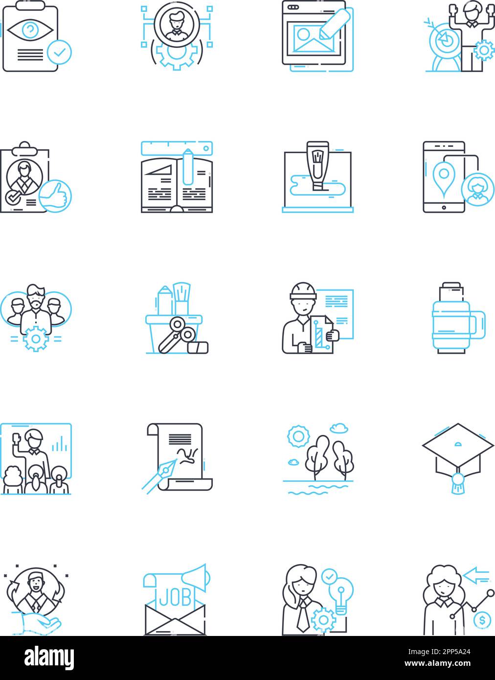 Recruitment Strategy linear icons set. Recruitment, Hiring, Talent ... Recruitment Strategy linear icons set. Recruitment, Hiring, Talent ...