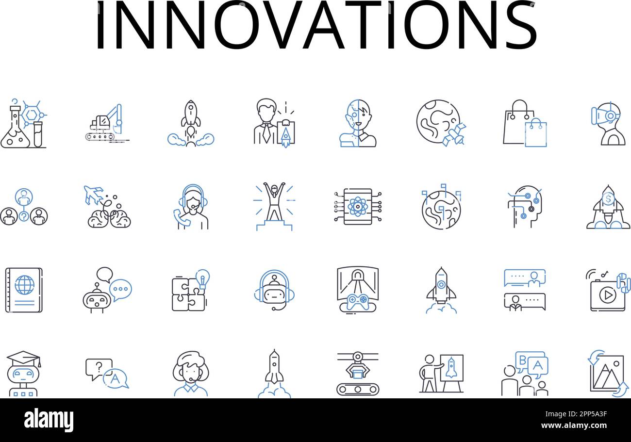 Innovations line icons collection. Advancements, Progressions ...