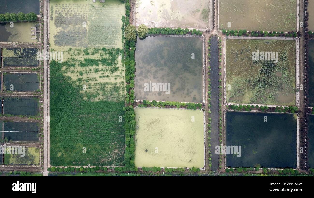 Yiyang. 20th Apr, 2023. This aerial photo taken on April 20, 2023 shows ...