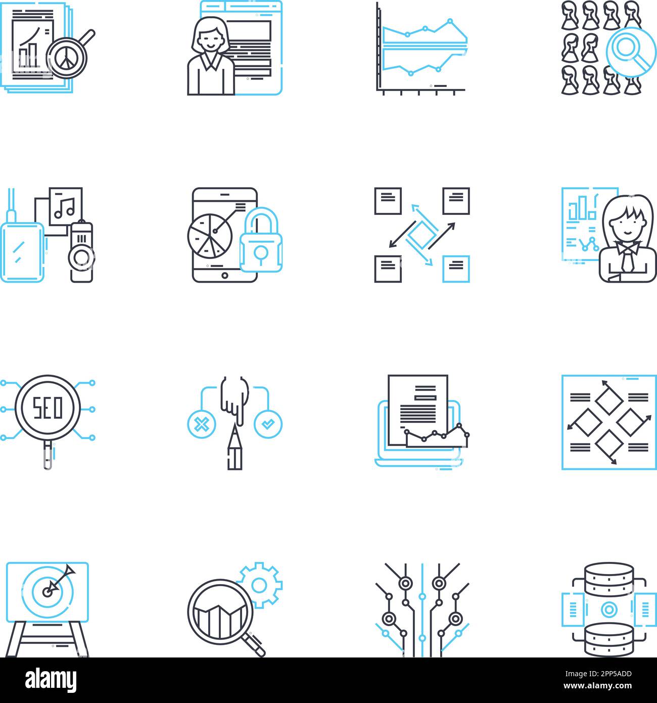 Financial reporting linear icons set. Transparency, Accuracy ... Financial reporting linear icons set. Transparency, Accuracy ...