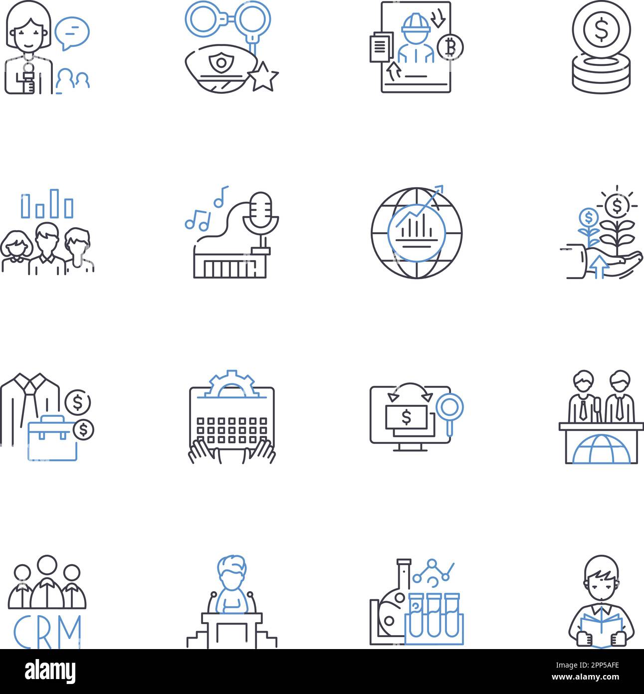 Influencer Outreach line icons collection. Connection, Collaboration, Nerking, Engagement, Trust ...
