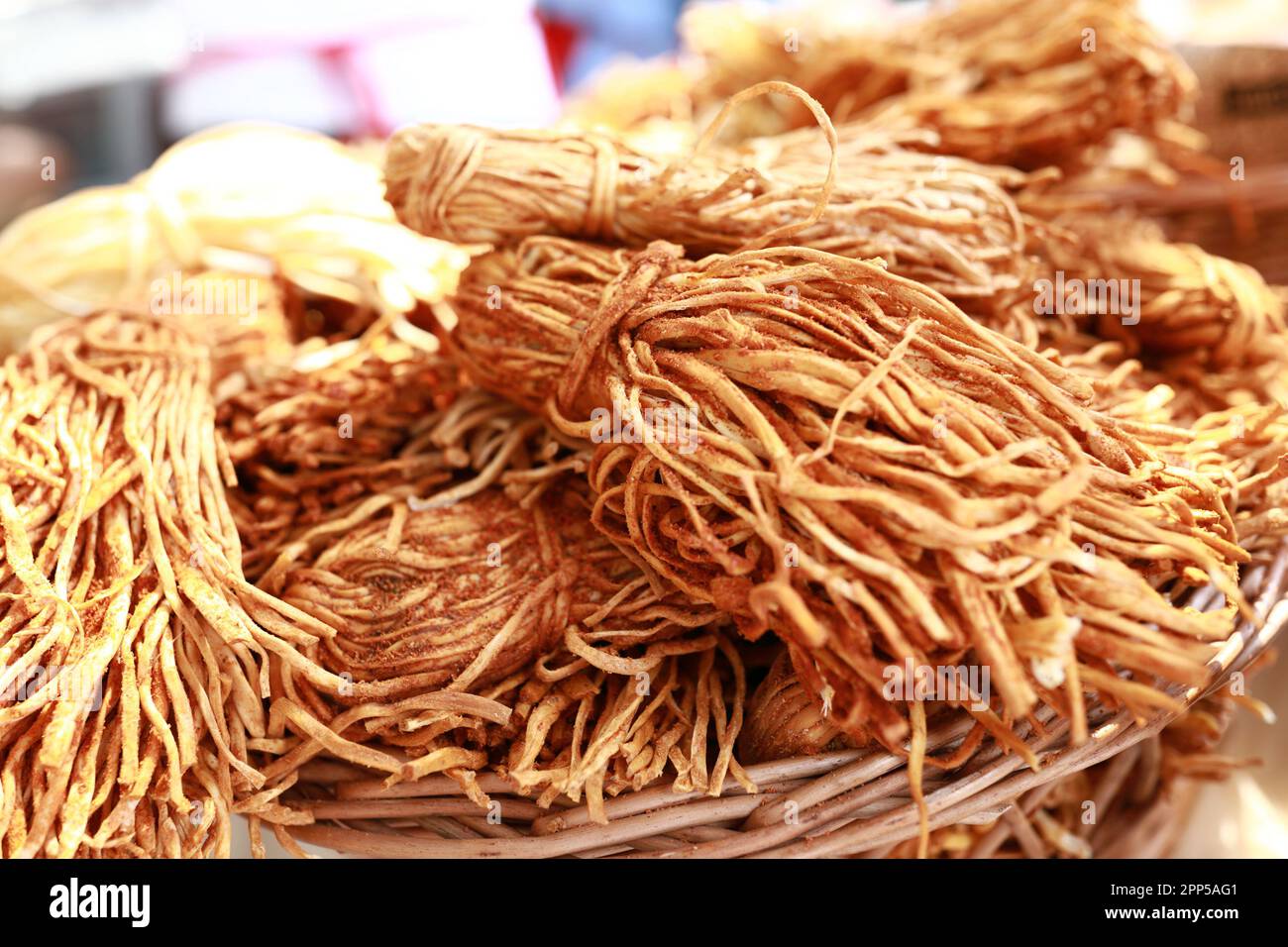 View of chechil cheese on counter at fair Stock Photo - Alamy